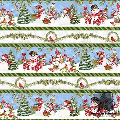 Frosty Frolic Multi Repeating Stripe – Bound in Stitches