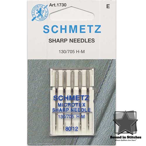 Microtex Sharp Needles Size 80/12 – Bound in Stitches