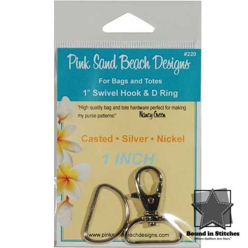 1-Inch Swivel Clip and D Ring - Silver Nickel – Bound in Stitches
